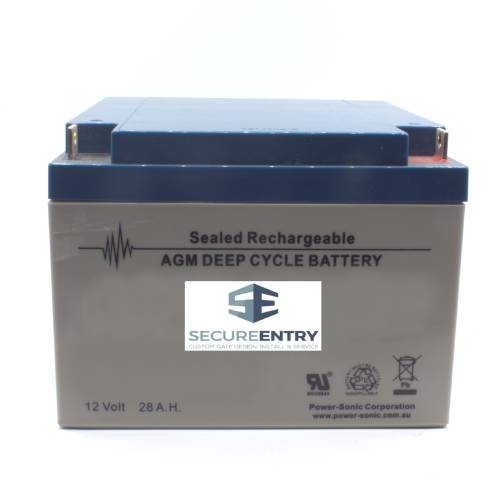 28AH Deep Cycle AGM Battery 12V - Gate Repair Guys